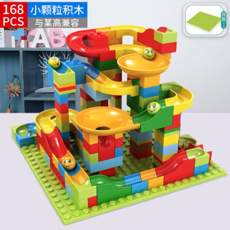 Jual ELC-168pcs Building Bricks/Marble Race Run/Maze Block/Balok Susun ...
