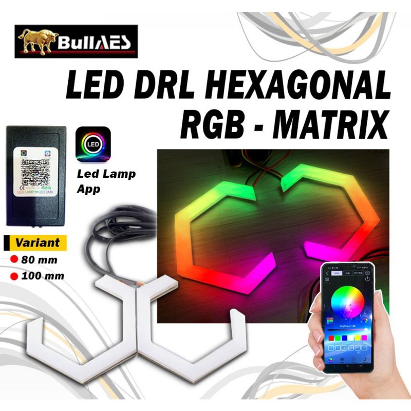 Jual ANGEL EYE HEXAGONAL DRL RGB MATRIX RUNNING 80mm dan 100mm | Shopee ...