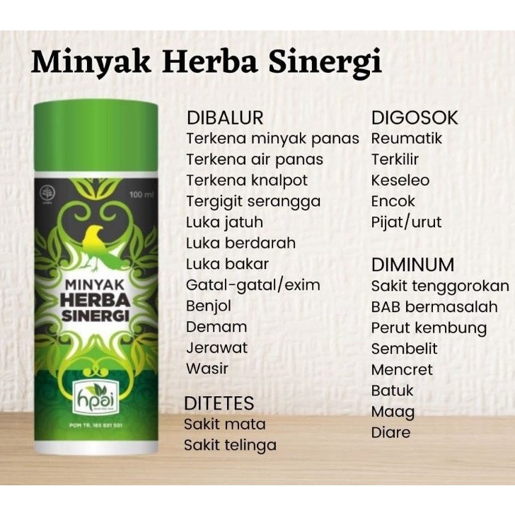 Jual Minyak Herba Sinergi HNI HPAI 100ML Minyak But But Asli MHS ...