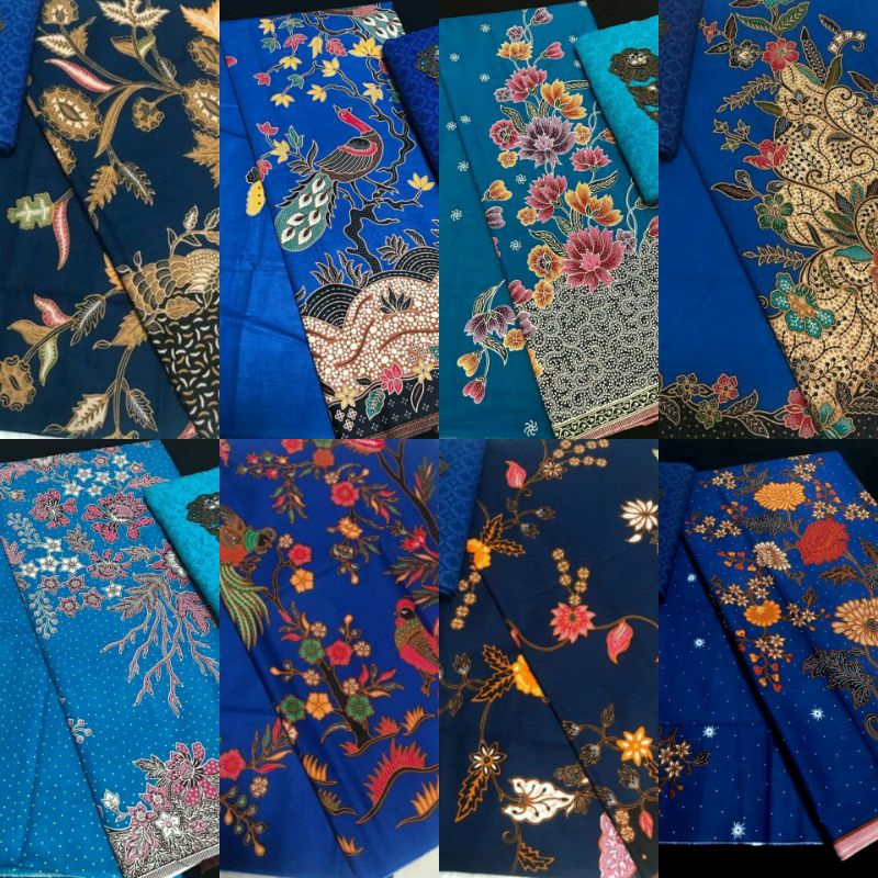 Jual KAIN BATIK WARNA BIRU NAVY BIREL CIBULAN HITAM MANIS UNGGUL JAYA ...