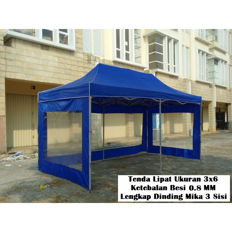 Jual Tenda Lipat Ukuran 3x6 Besi Super Premium Lengkap Dinding Mika 3 ...