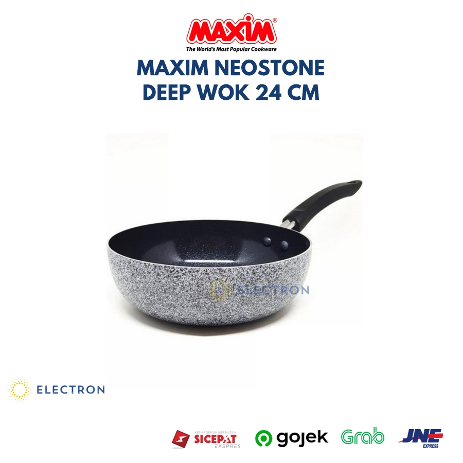 Jual Wajan Penggorengan Maxim Neostone Deep Wok 24 cm Teflon Anti ...