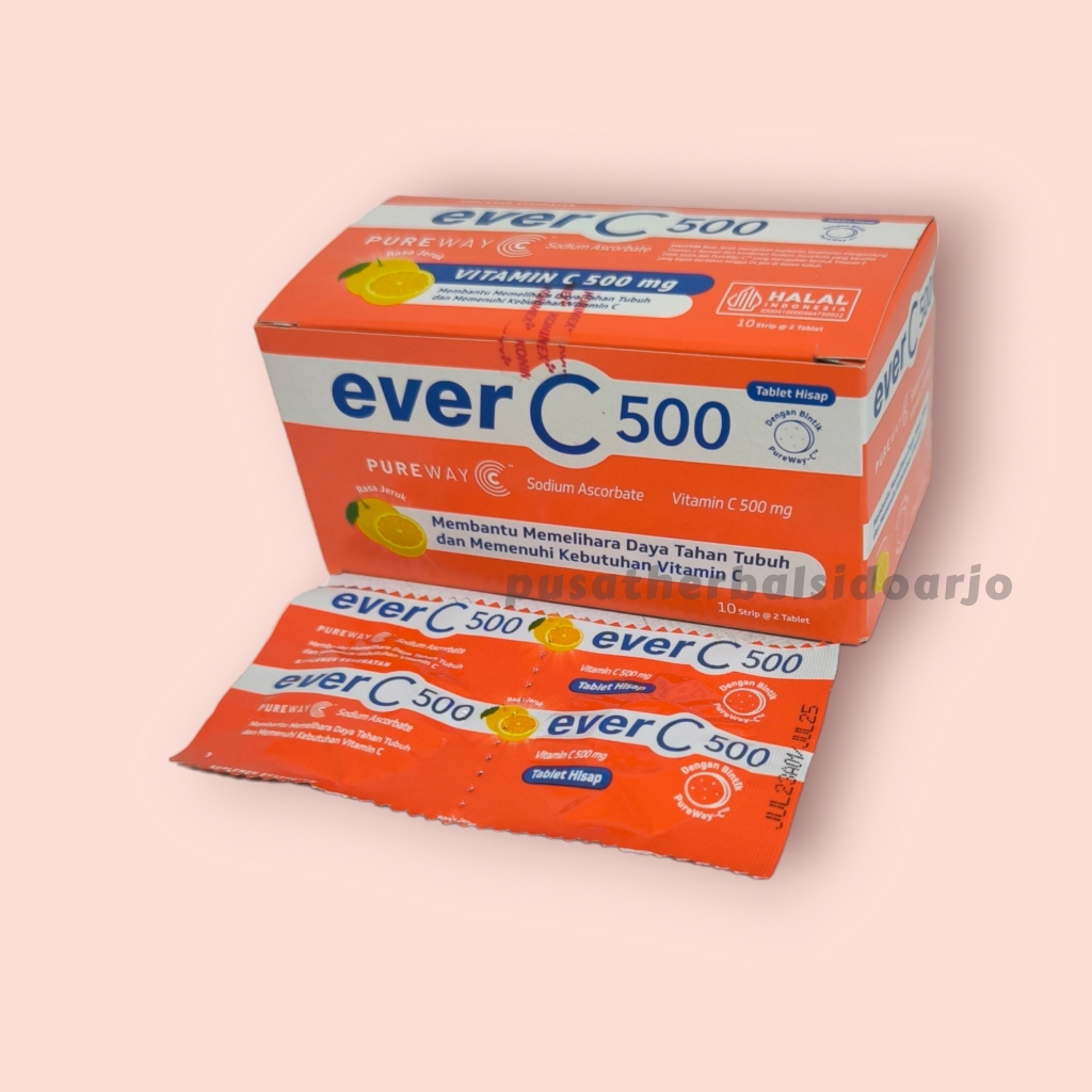Jual Ever C 500 Rasa Jeruk Vitamin C 500 mg 2 Tablet Hisap | Shopee Indonesia