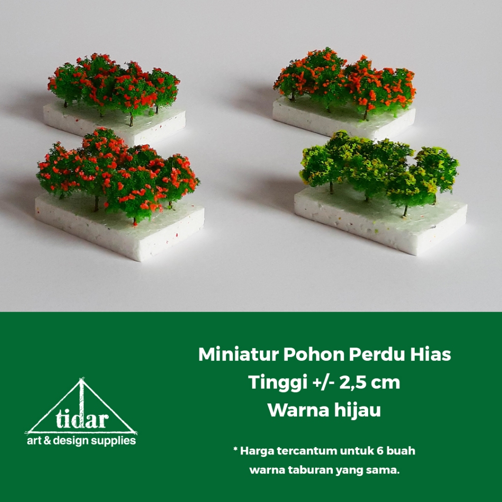 Jual MG - Miniatur Pohon Perdu Hias Berbunga Tinggi 2,5 cm / Maket ...