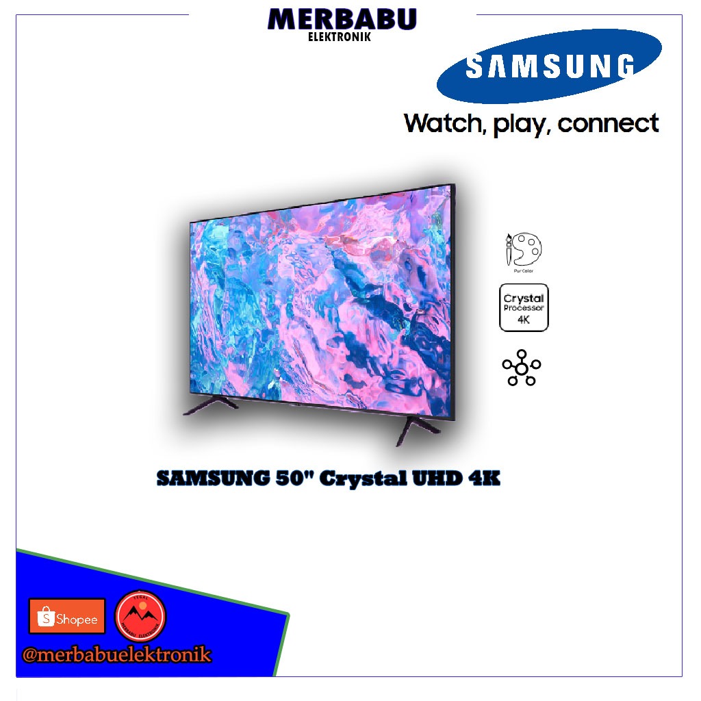 Jual SAMSUNG 50" Crystal UHD 4K CU7000 | Shopee Indonesia