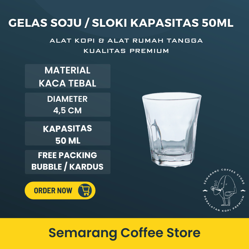 Jual Gelas Shot / Gelas Sloki / Gelas Cocktail Dessert Kapasitas 50 ml ...