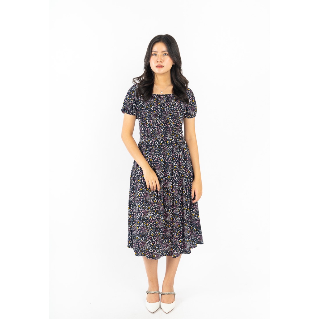 Jual Mini Flowers Midi Dress | Shopee Indonesia