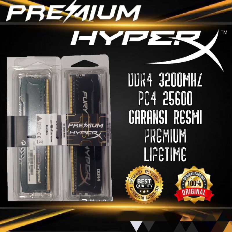 Jual RAM PC DDR4 8GB 3200MHZ HYPERX PREMIUM ORIGINAL | Shopee Indonesia