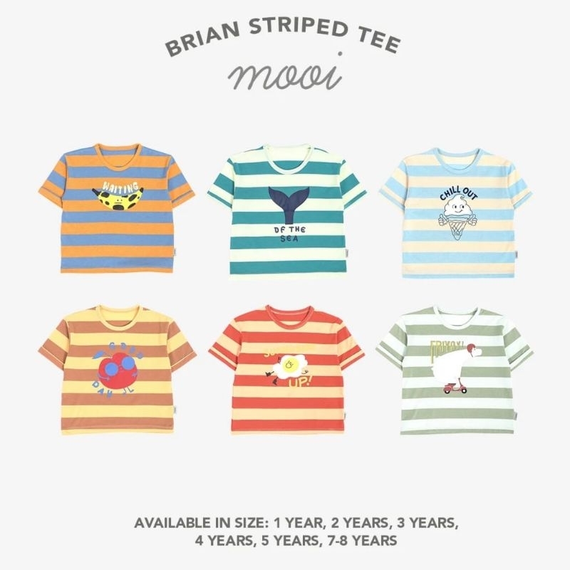 Jual MOOI KAOS ANAK UNISEX BRIAN STRIPED TEE | Shopee Indonesia