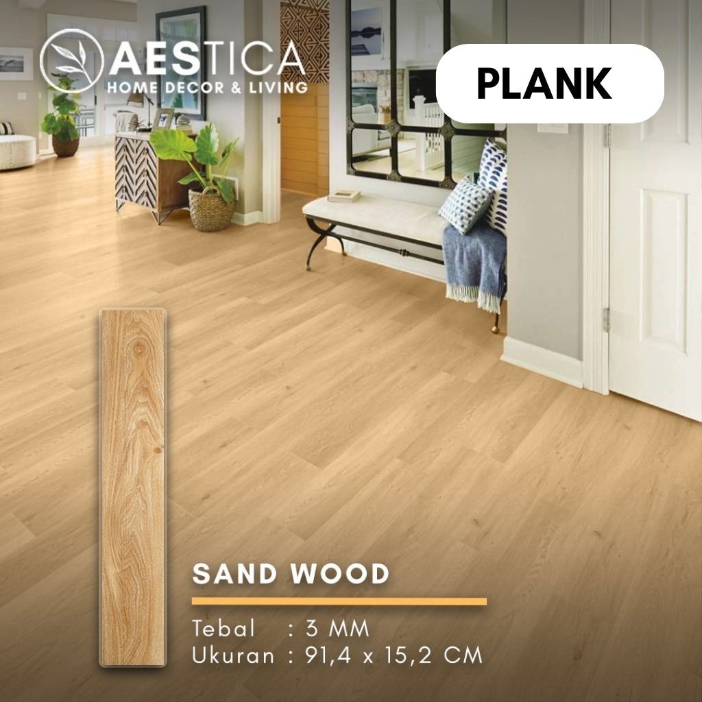Jual Lantai Premium Vinyl Flooring Kayu Plank dan Sticker AESTICA PER BIJI | Dekor Lantai ...