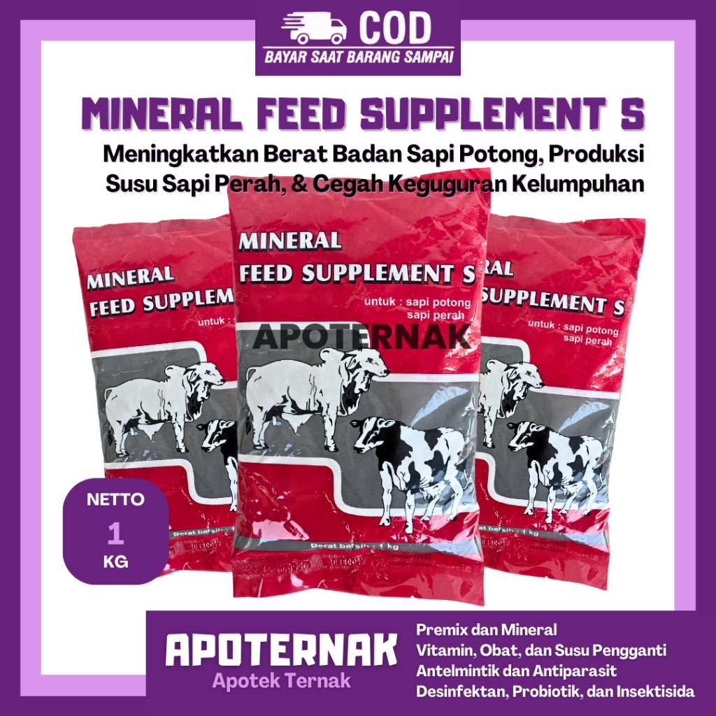 Jual MINERAL FEED SUPLEMENT S 1 Kg Medion | Mineral Sapi Potong Sapi ...