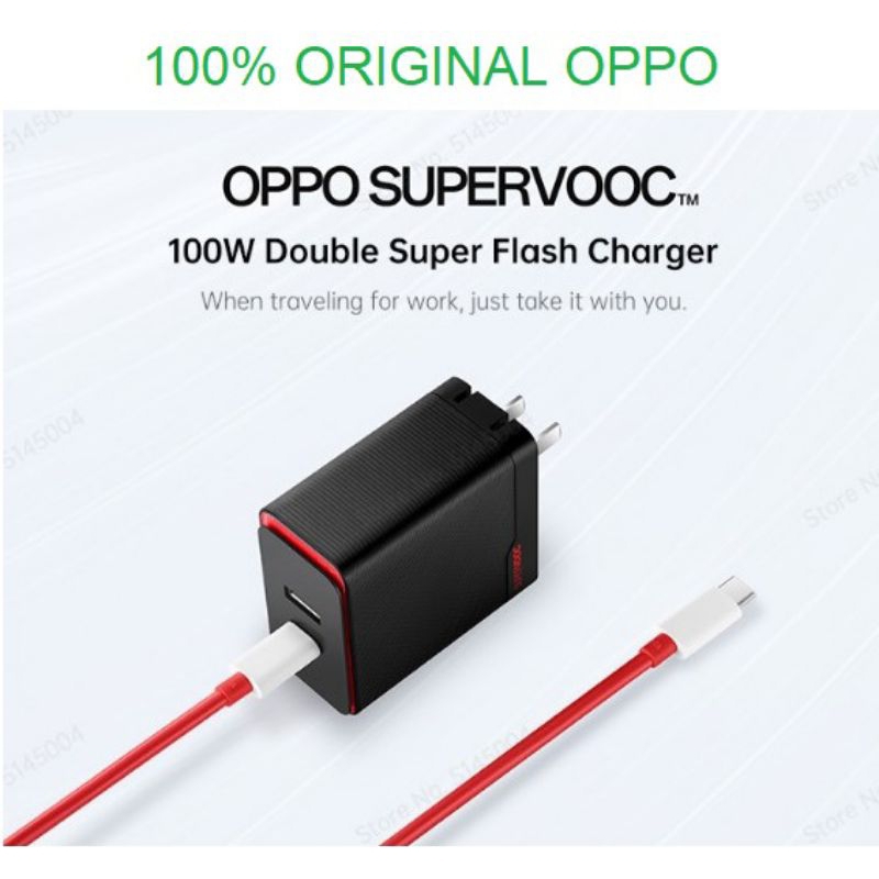 Jual OPPO SUPERVOOC 100W Charger Dual Ports + Cable Original 100% ...