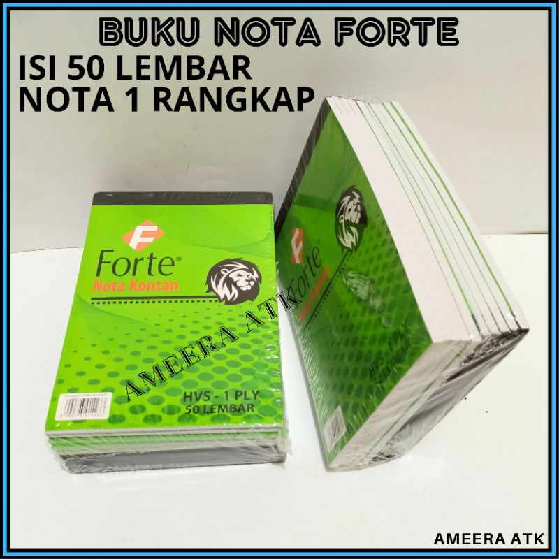 Jual 1 Pak Nota Kontan 1 Play Forte ( Isi 10 Buku ) | Shopee Indonesia