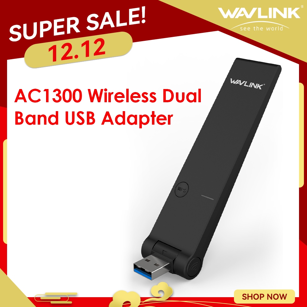 Jual Wavlink AC1300 Wireless Dual Band USB 3.0 Adapter with Included ...