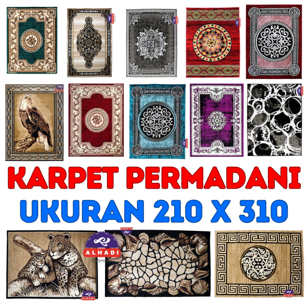Jual Alhadi Permadani 210 x 310cm Tebal 8mm Karpet Lantai Shabel Mobel ...