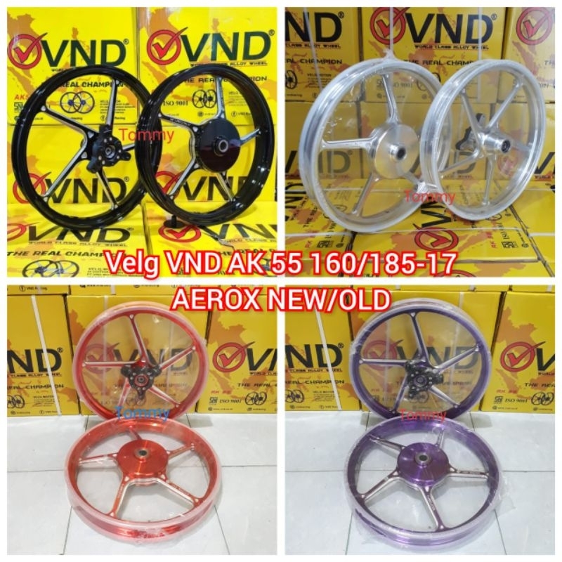 Jual Velg VND Ak 55 Aerox New Old pelek palang 5 lebar 160/185-17 | Shopee Indonesia
