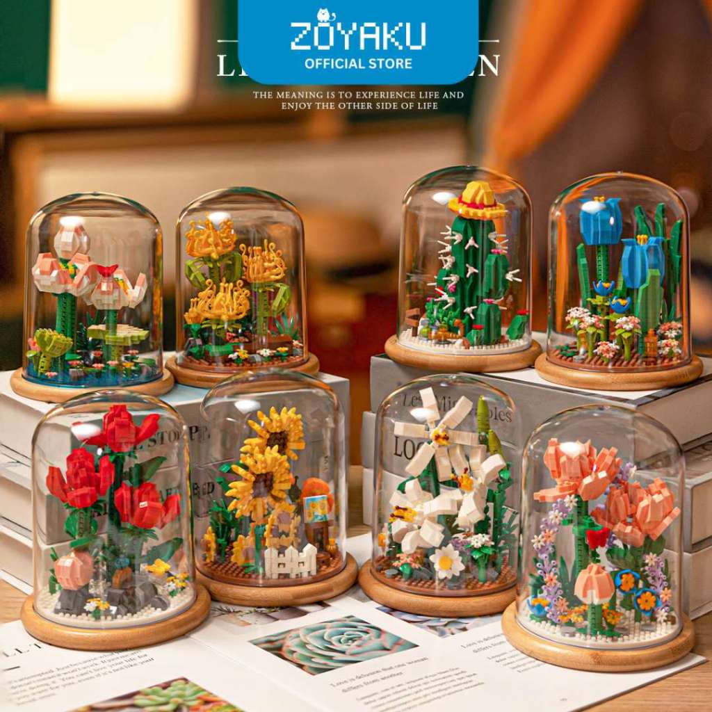 Jual Mainan Balok Susun Bunga DIY Flower Bricks Edukasi Anak Hadiah ...