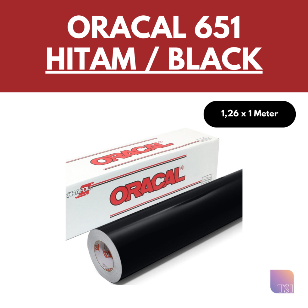 Jual Sticker Oracal Hitam 651 - 070 Black Glossy / Matte Doff [1 Meter ...