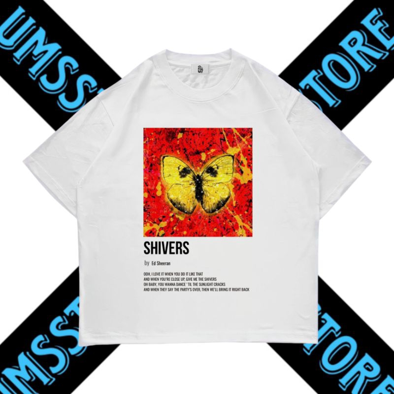 Jual UMSSTORE | T-SHIRT BAJU ED SHEERAN SHIVERS | PUTIH KAOS 30S | ANAK ...