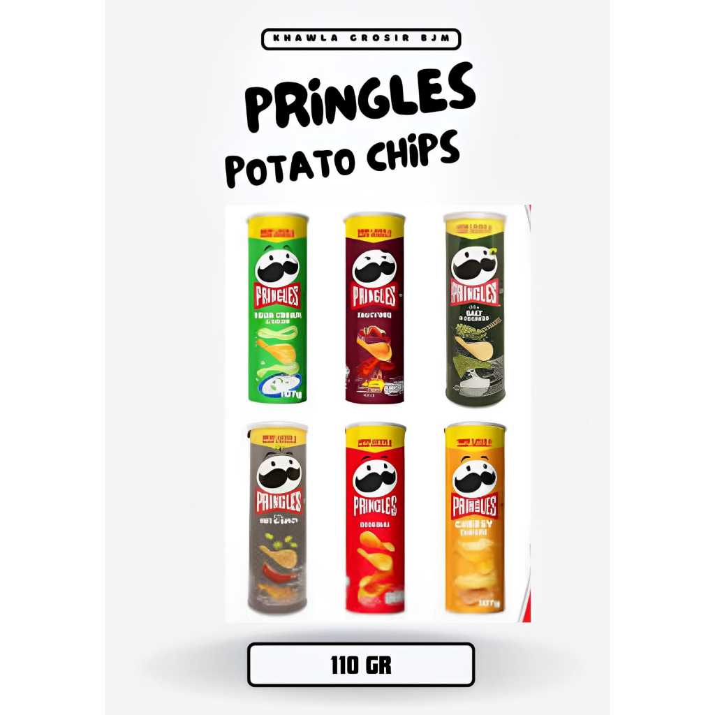 Jual PRINGLES POTATO CHIPS 110 GR RASA ORIGINAL CHESEE SALT SEAWEED SOUCY BBQ SOUR CREAM UNION ...