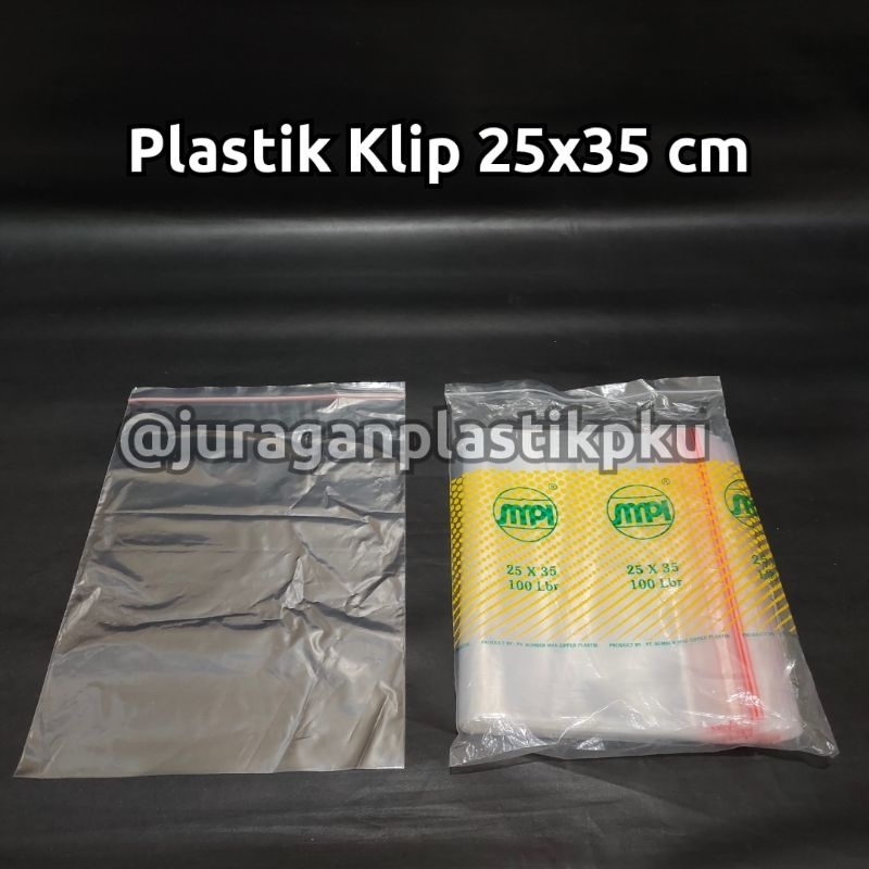 Jual Plastik Klip 25x35 Cm Isi 100 Lembar Pack Kemasan Zipper Bening