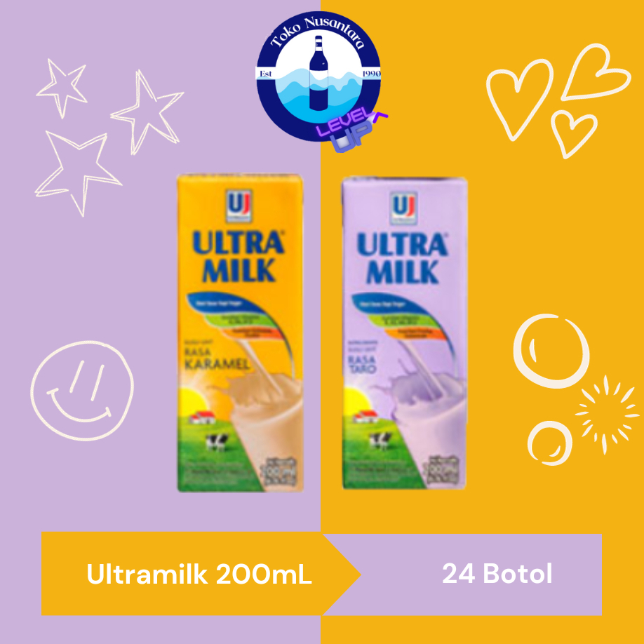 Jual Susu ULTRA MILK TARO // CARAMEL Kotak 200mL [Dus isi 24] | Shopee ...