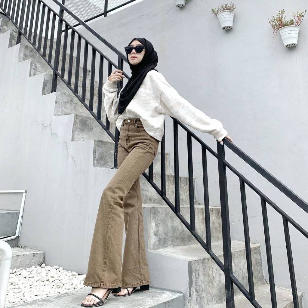 Jual HW Cutbray Jeans Wanita - Celana Cutbray Non Strecht Kekinian - Cutbray Flared- Vintage ...