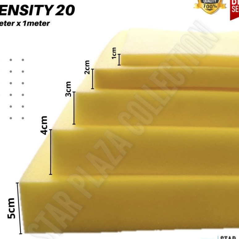 Jual Promo Busa Lembaran Royal Foam Kuning Yellow-3 - Density 20 (Sofa ...
