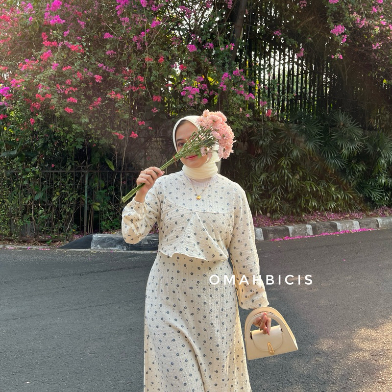 Jual Himari Dress korean vintage- Dress Korea- Dress crinkle - Dress ...