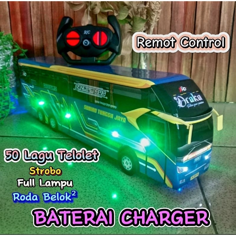 Jual Miniatur bus Telolet basuri remot strobo bis stj draka sr2 ...