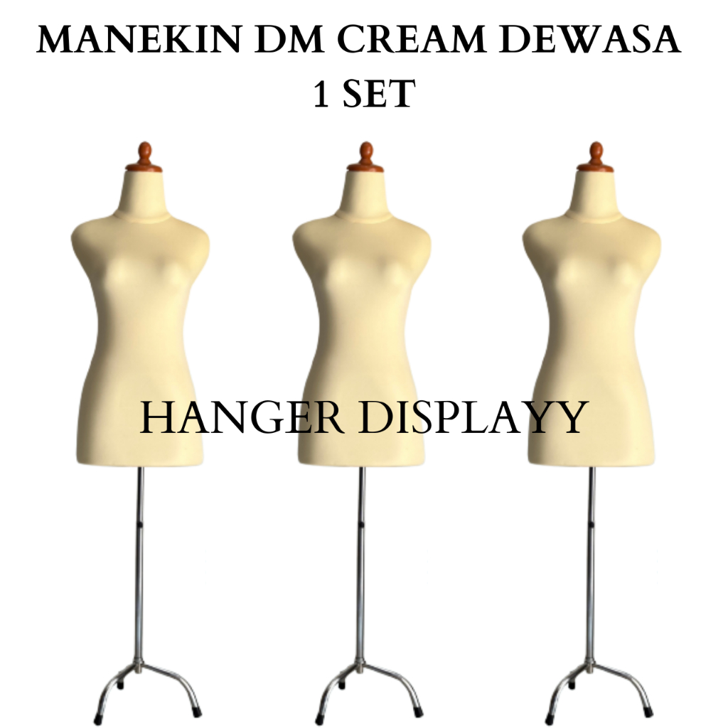 Jual Manekin Wanita DM CREAM Lapis Kain Dressmaker - Patung Baju Dm ...