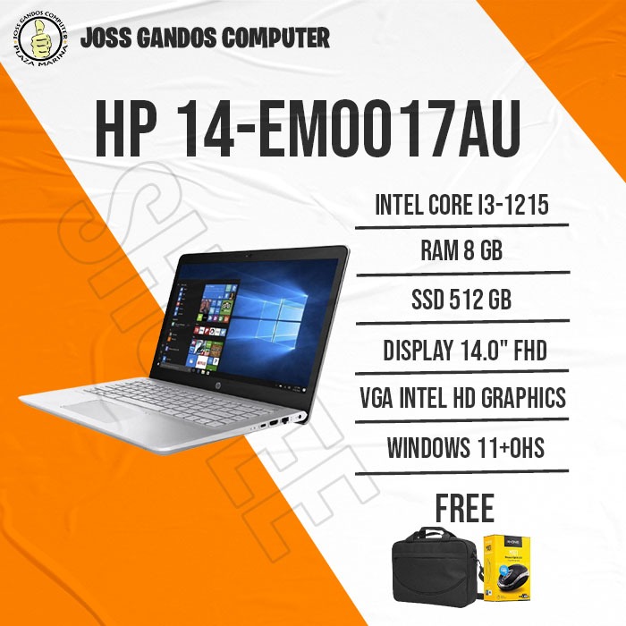 Jual HP 14- DQ5115TU/INTEL CORE I3-1215/RAM 8GB/SSD 512GB/WIN11+OHS/14 ...