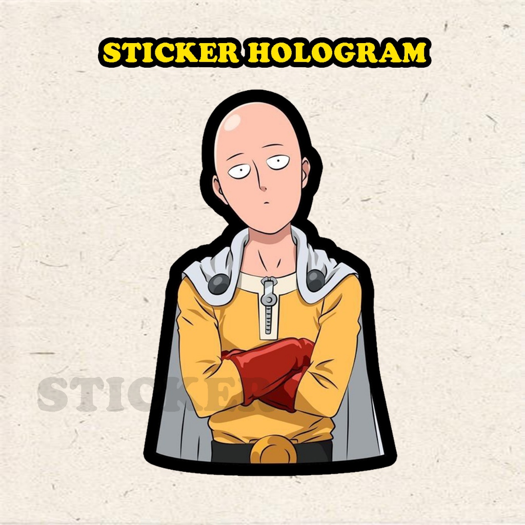 Jual Stiker Hologram Saitama sticker case hp & laptop ukuran 8 cm ...
