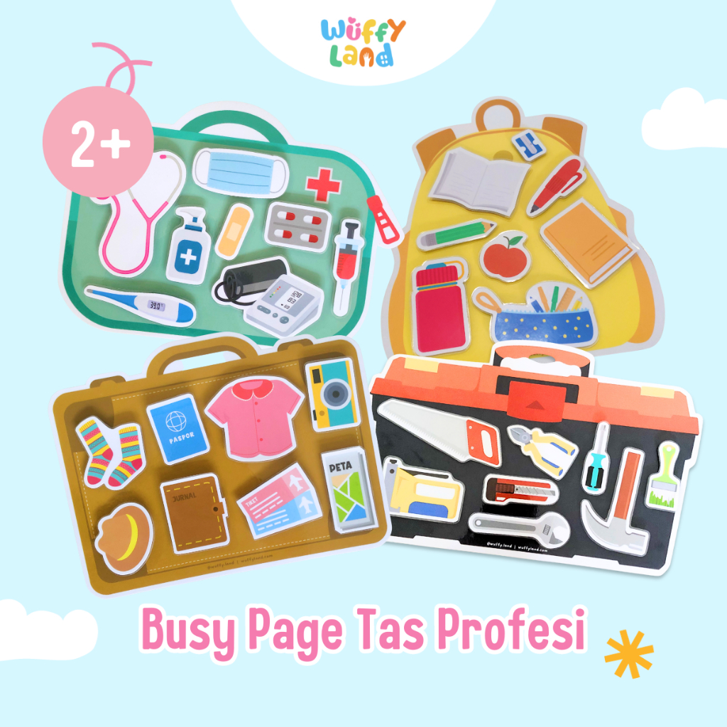 Jual Busy Page Mengenal Isi Tas Aneka Profesi Dengan Magnet Untuk Anak ...