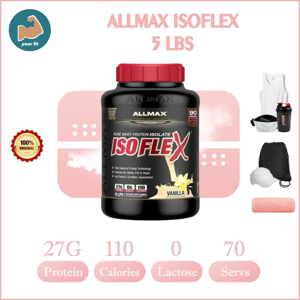 Jual ALLMAX ISOFLEX 5LBS - WHEY PROTEIN ISOLATE 5 LBS | Shopee Indonesia
