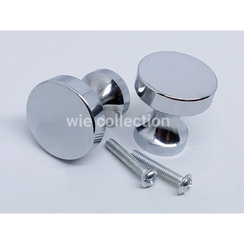 Jual HANDLE KNOB BULAT MINIMALIS GLOSSY / HANDLE LACI LEMARI / TARIKAN ...