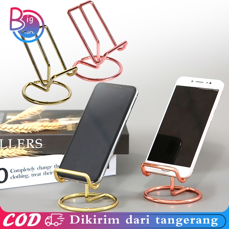 Jual Phone Stand Holder Hp Meja Metal Holder Dudukan Hp Lipat Emas ...