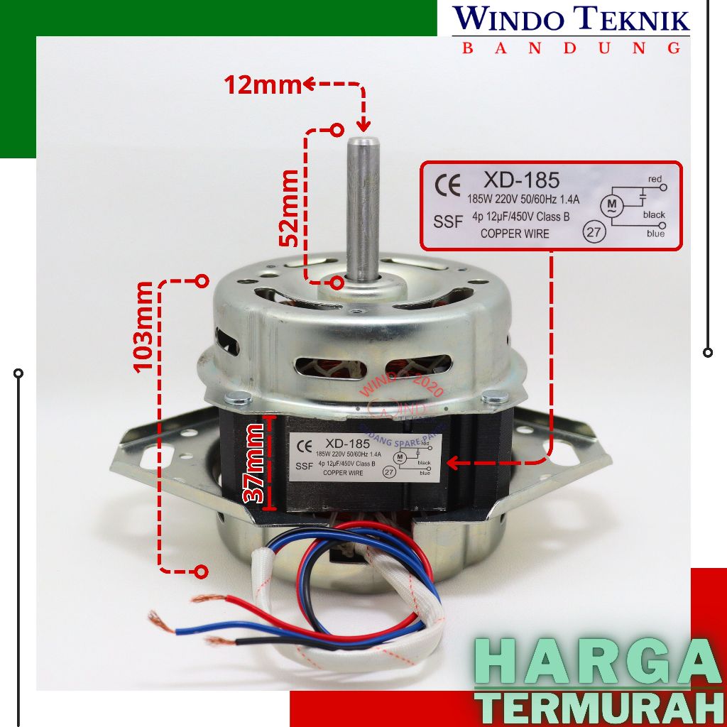Jual DINAMO MESIN CUCI 1 TABUNG OTOMATIS | DINAMO WASH / MOTOR DINAMO ...