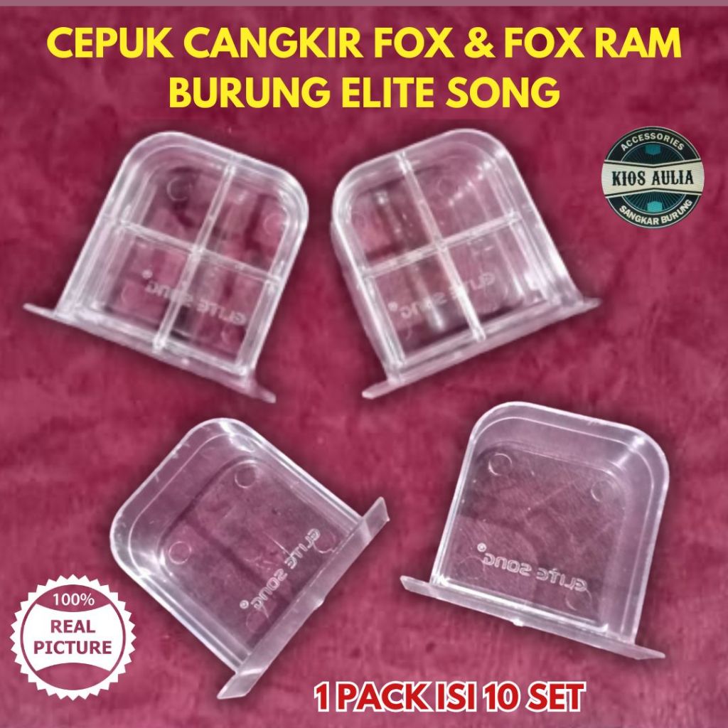 Jual CEPUK FOX BIASA & FOX RAM ELITE 1 PAK PAKAN MINUM BURUNG AKRILIK ...