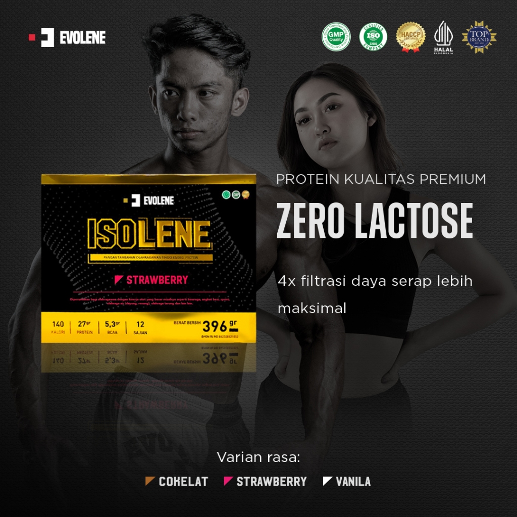 Jual Evolene Isolene 12 Sachet/396gr - Whey Protein Isolate - Suplemen ...