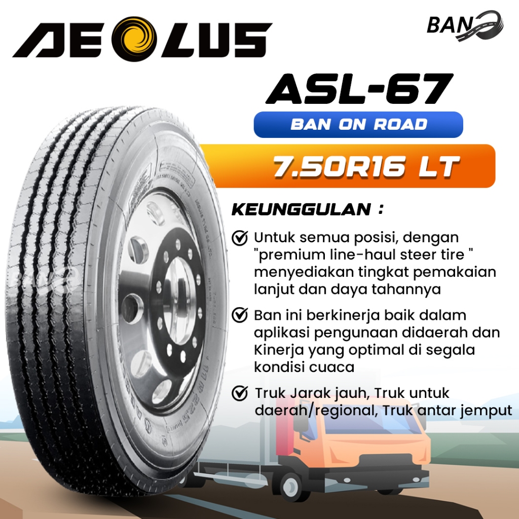 Jual Ban Truk Aeolus ASL67 7.50 R16 | Shopee Indonesia