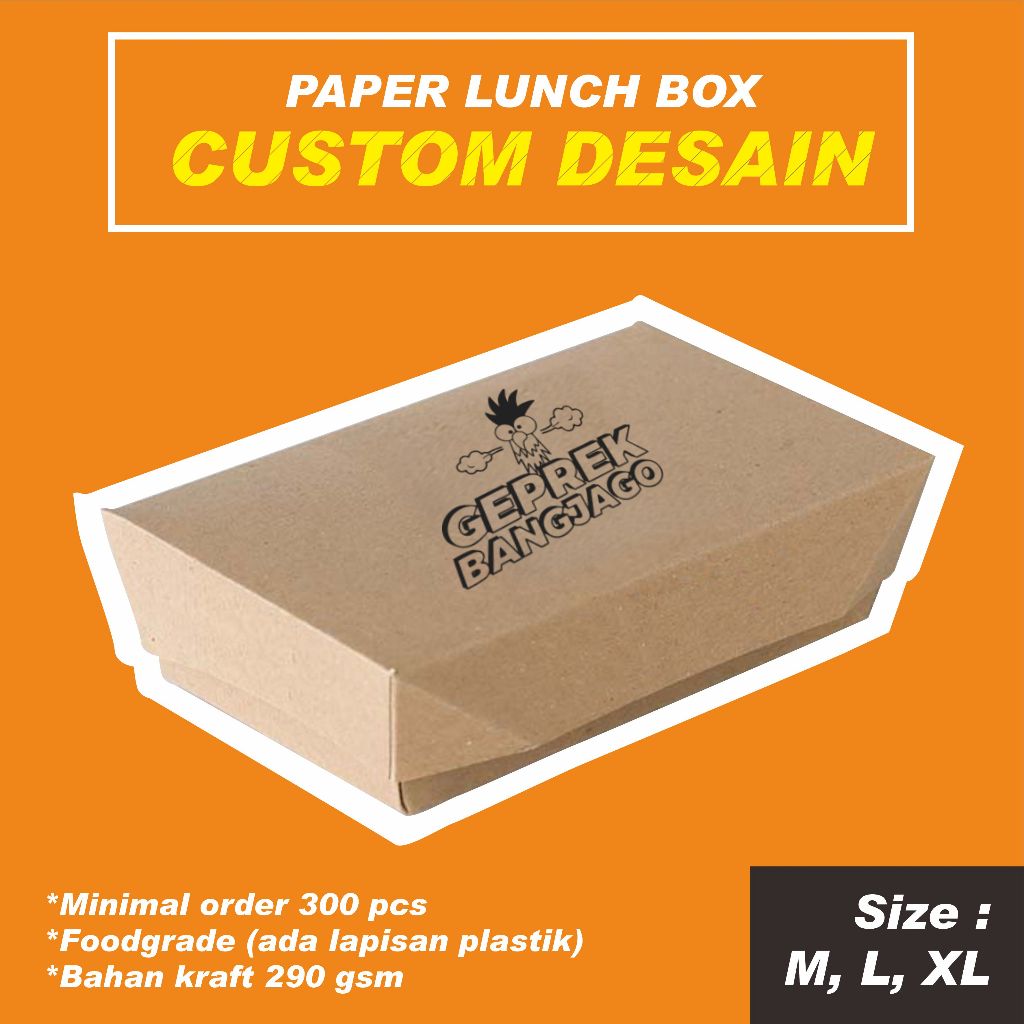 Jual Dus kotak kemasan packaging kotak nasi, martabak, mie / Paper ...