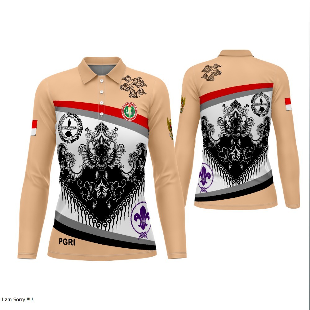 Jual Baju Kaos Batik PGRI Wanita Guru Kaos Seragam PGRI baju jersey olahraga guru pgri indonesia ...