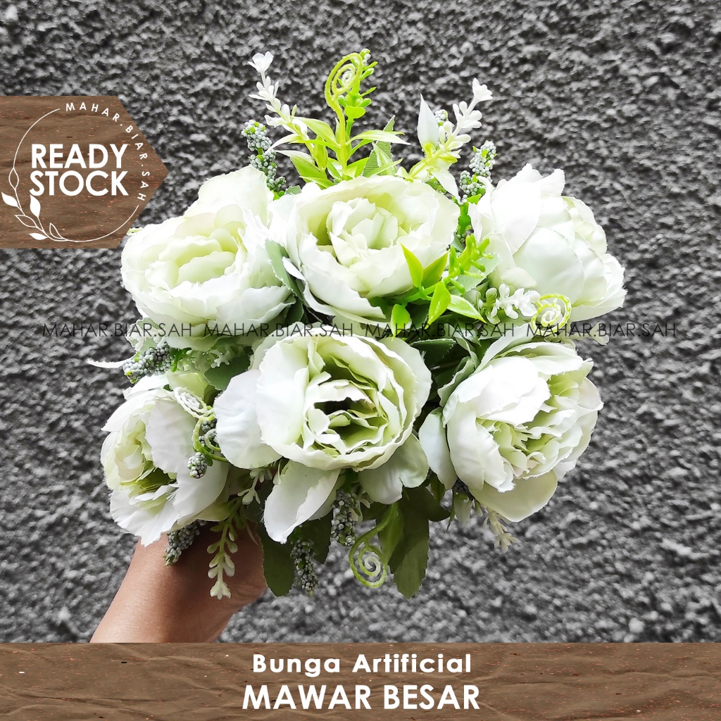 Jual RS 1 Pcs Bunga Artificial MAWAR GREENTEA / bunga dekorasi mahar ...