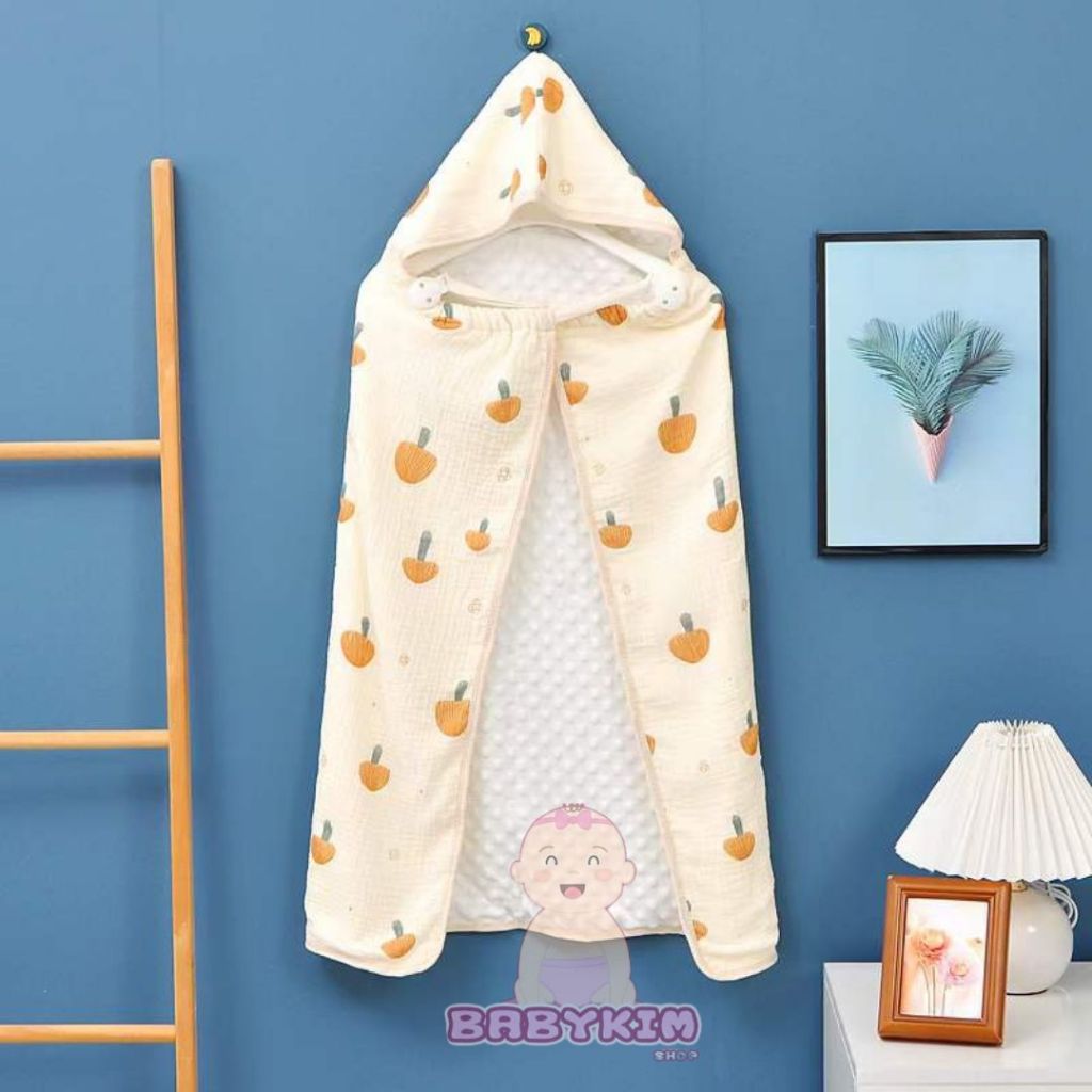 Jual Selimut Baby Blanket Minky Beludru Hoodie Hooded Dot Doted Topi ...