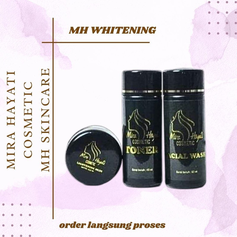 Jual MH whitening mira hayati cosmetik skincare all in one mencerahkan 1 paket isi 3 | Shopee ...