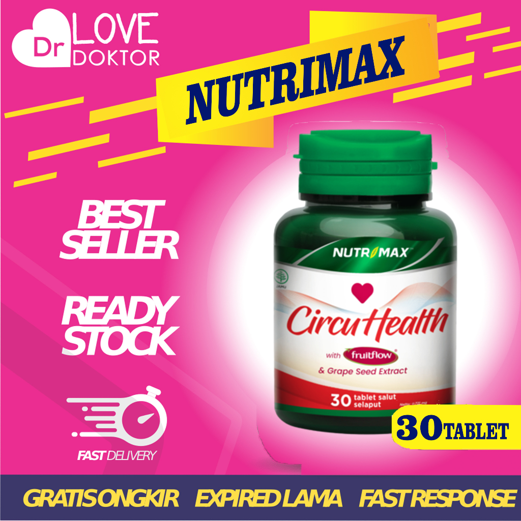 Jual NUTRIMAX CIRCU HEALTH WITH FRUITFLOW & GRAPE SEED EXTRACT UNTUK ...