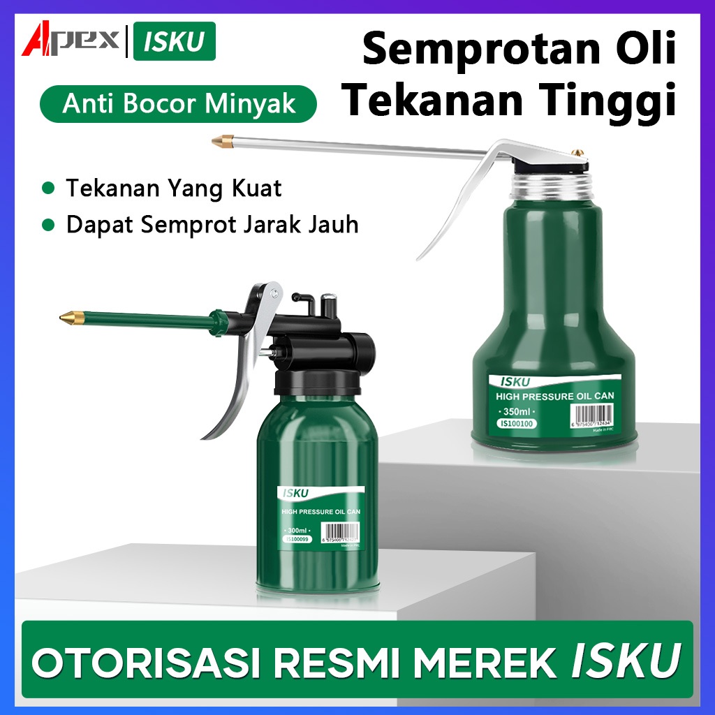 Jual ISKU oil can gun 300ml/350ml kaleng oli botol semprot minyak oli ...