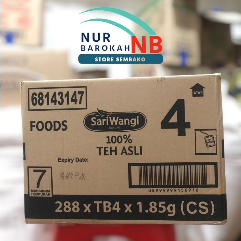 Jual SariWangi TEH ASLI 1 DUS (288 x TB4 x 185g CS) | Shopee Indonesia