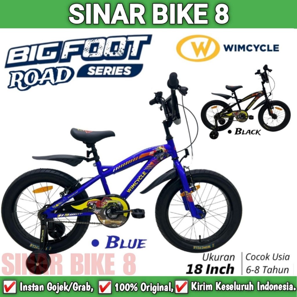 Jual Sepeda Anak Laki BMX WIMCYCLE BIGFOOT ROAD Series Ukuran 16 ,18 ...